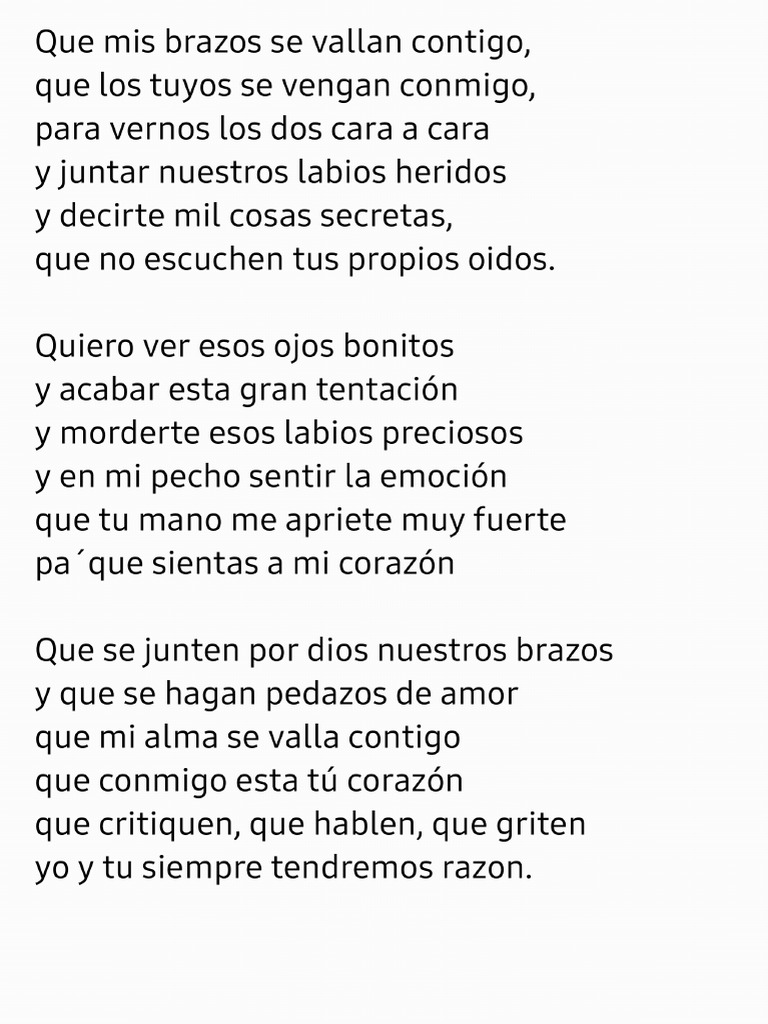 Que Se Junten Nuestros Brazos | PDF