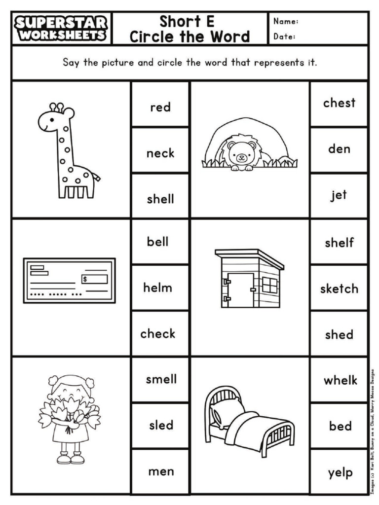 Short EWord Worksheets | PDF
