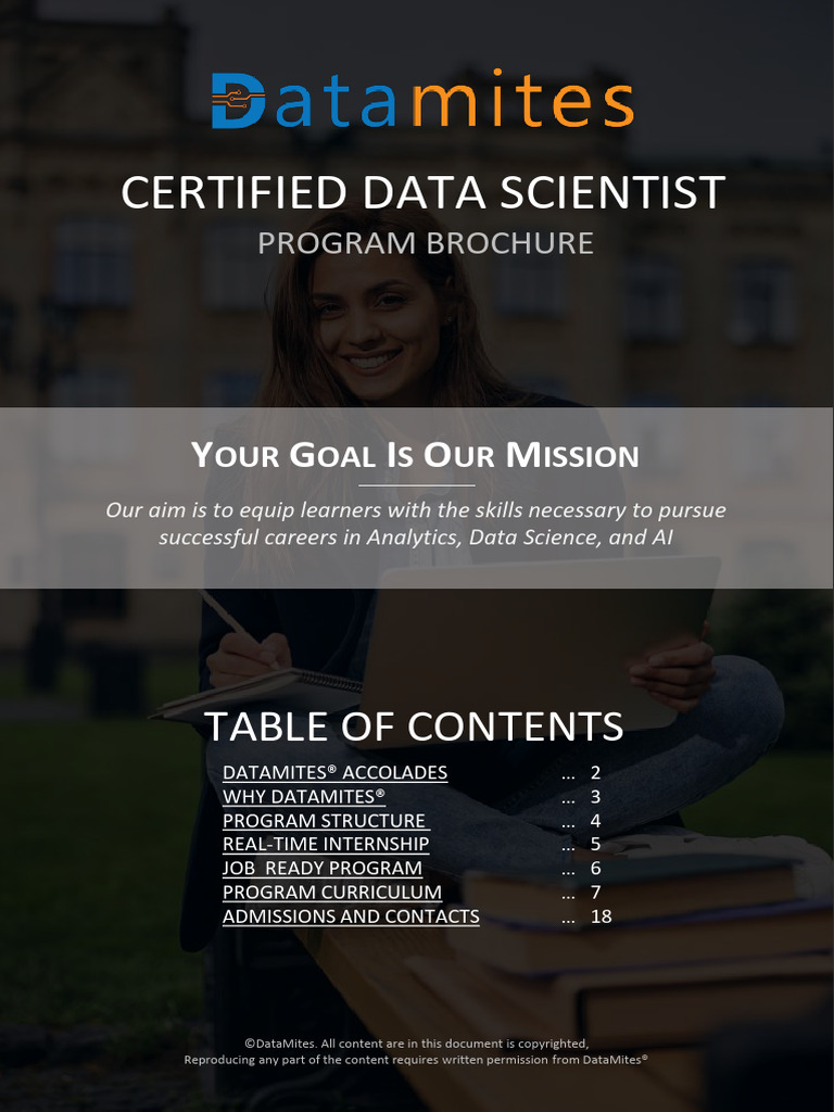 Datamites Certified Data Scientist Brochure INDIA V9 | PDF | Machine ...