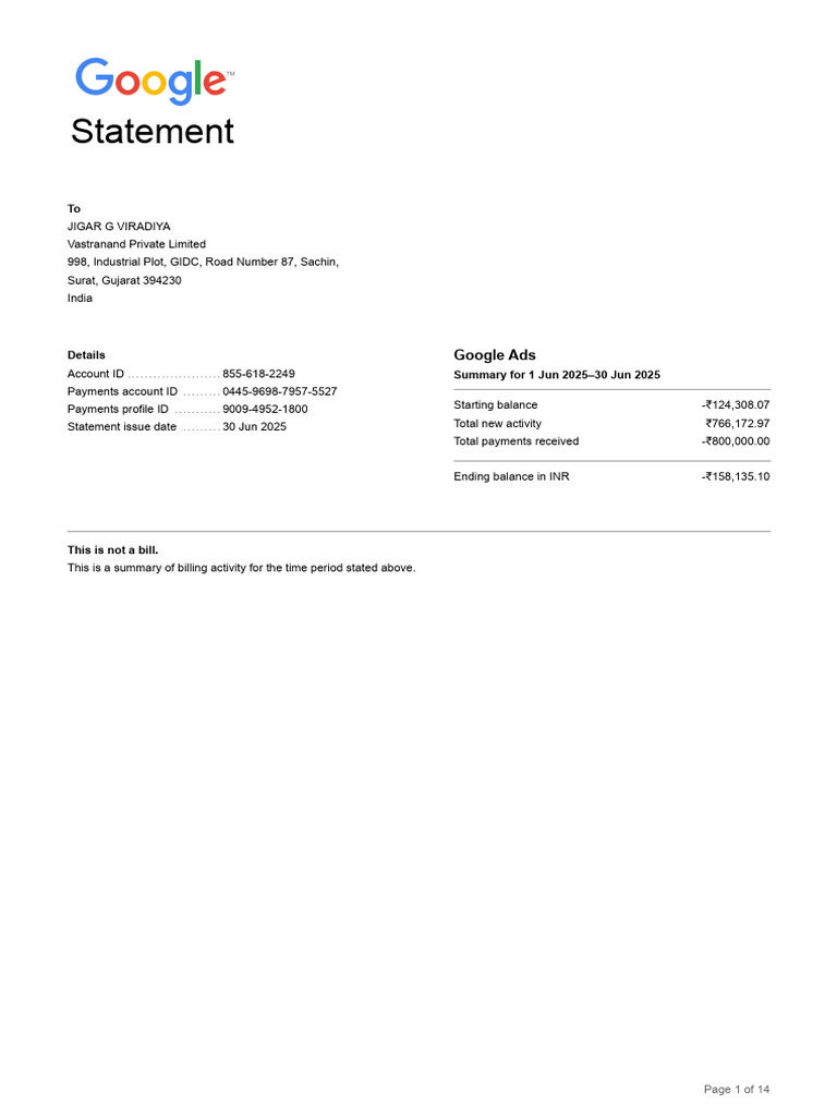 Statement: Google Ads | PDF | Advertising Industry | World Wide Web