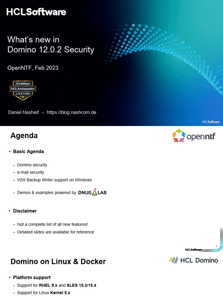 Domino 12.0.2 Security Enhancements | PDF | Public Key Certificate | Backup