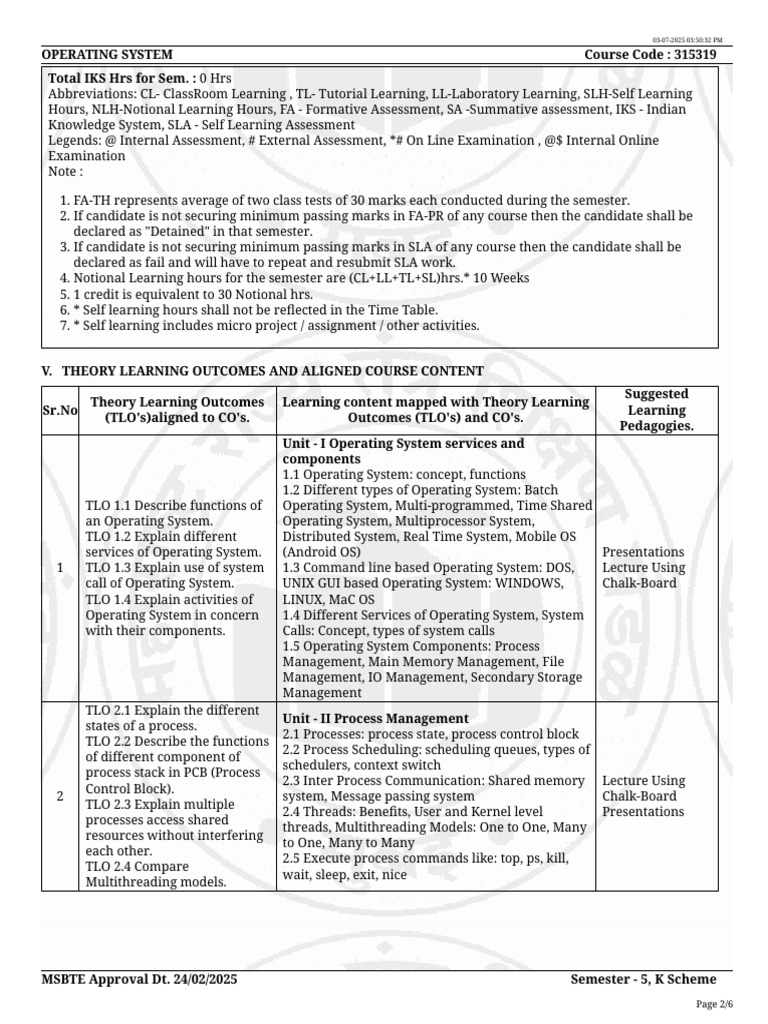 Operating System | PDF | Scheduling (Computing) | Process (Computing)