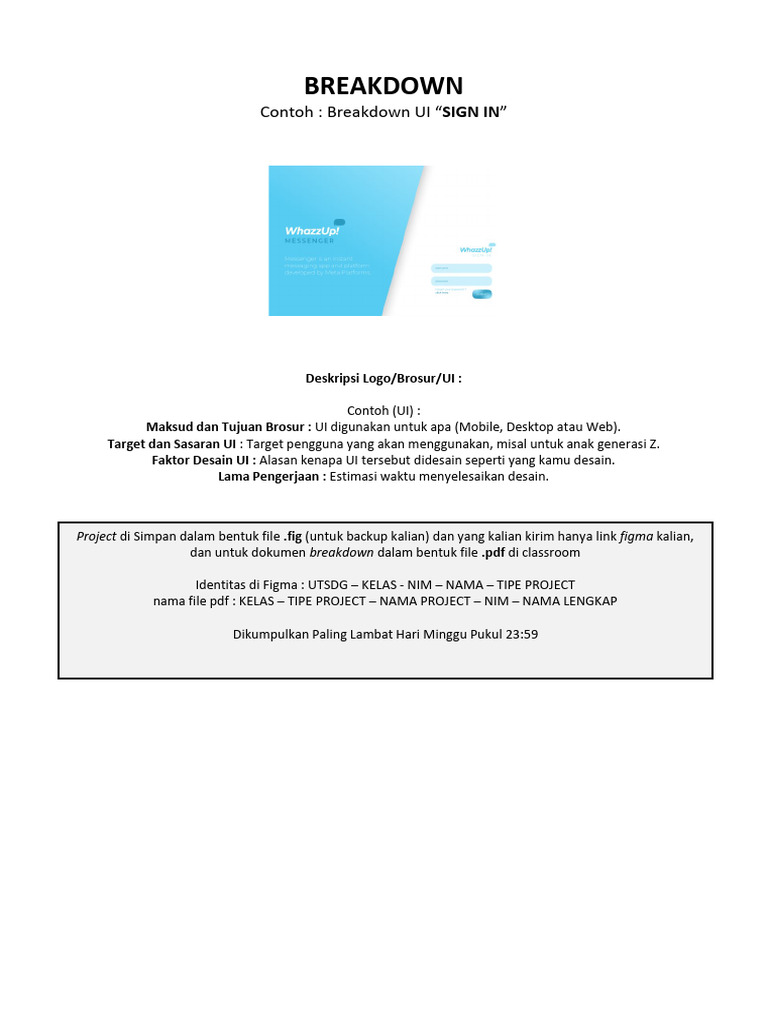 Contoh Breakdown UI | PDF