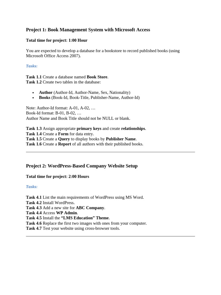 Project 1 - Copy | PDF | Word Press | Books