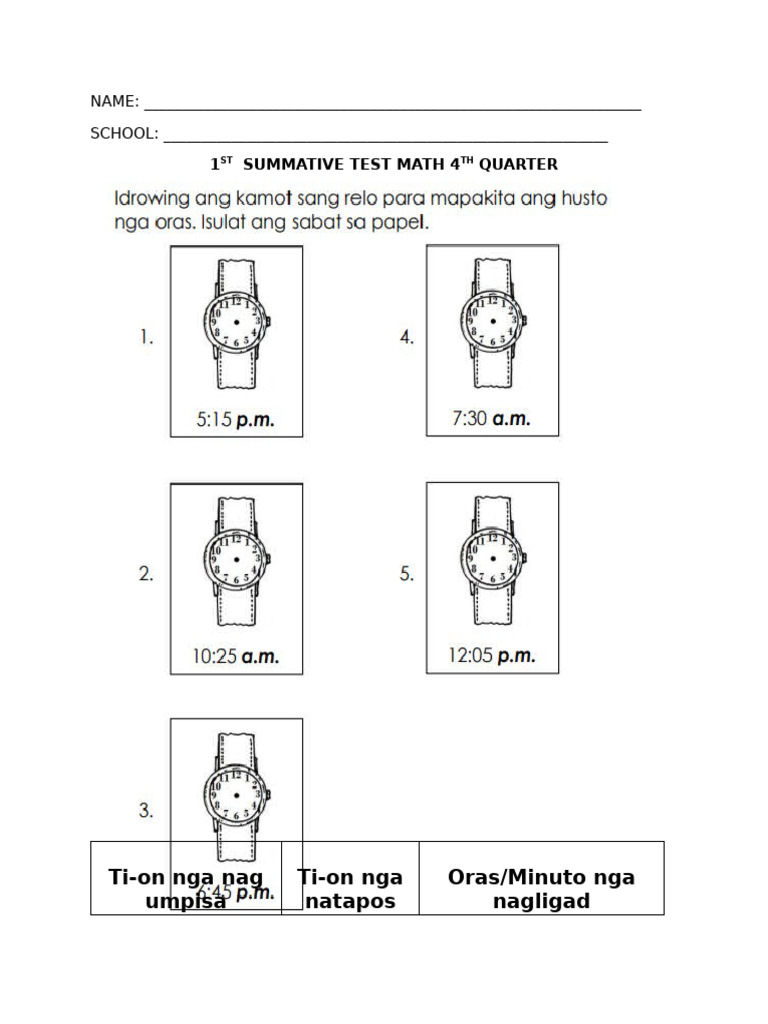 Math 4TH Quarter 1-2 Week | PDF