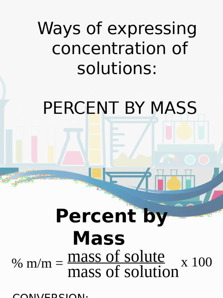 Calculating Mass Percent in Solutions | PDF | Mole (Unit) | Concentration