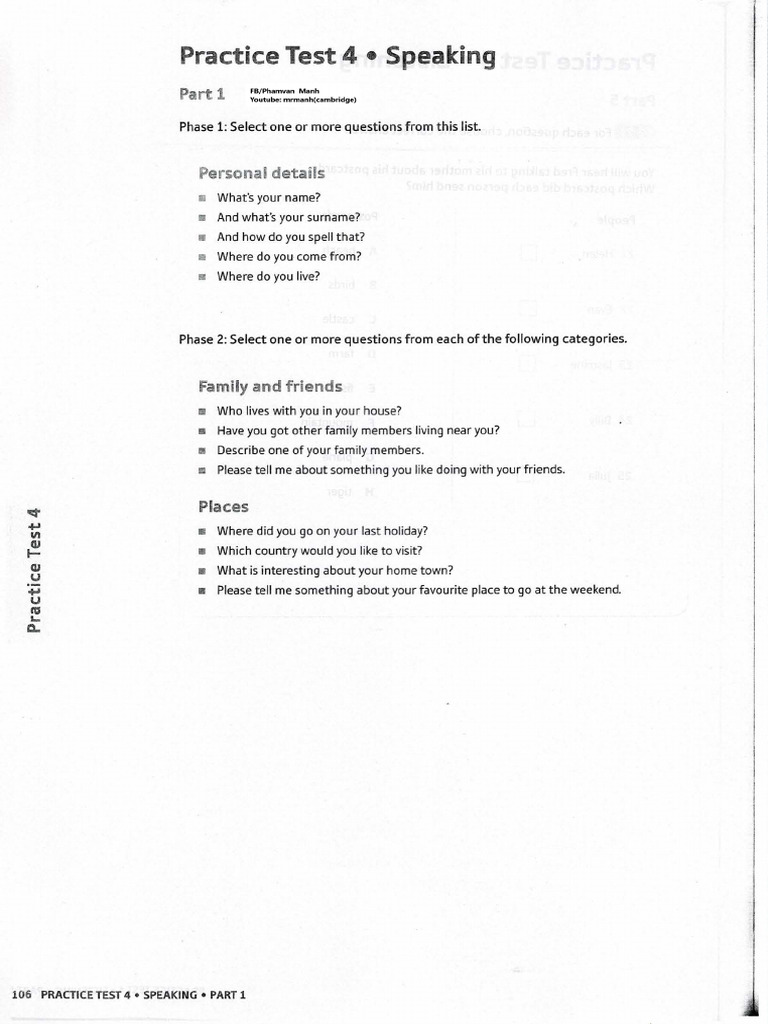 1.4 Speaking Cambridge English. A2 Key For Schools Exam Trainer - 2019 ...