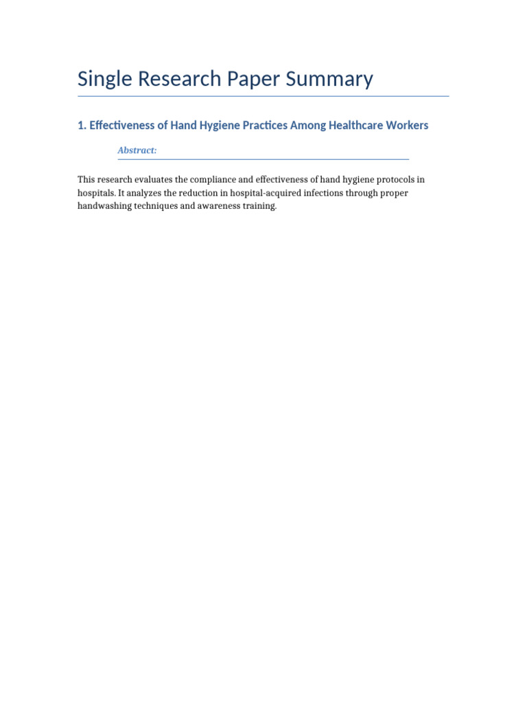 Final Research Paper Summary | PDF