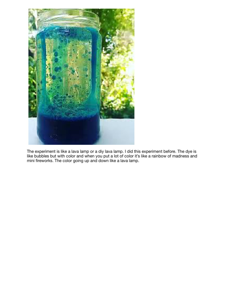 Lava Lamp Science Fair Project Board | PDF