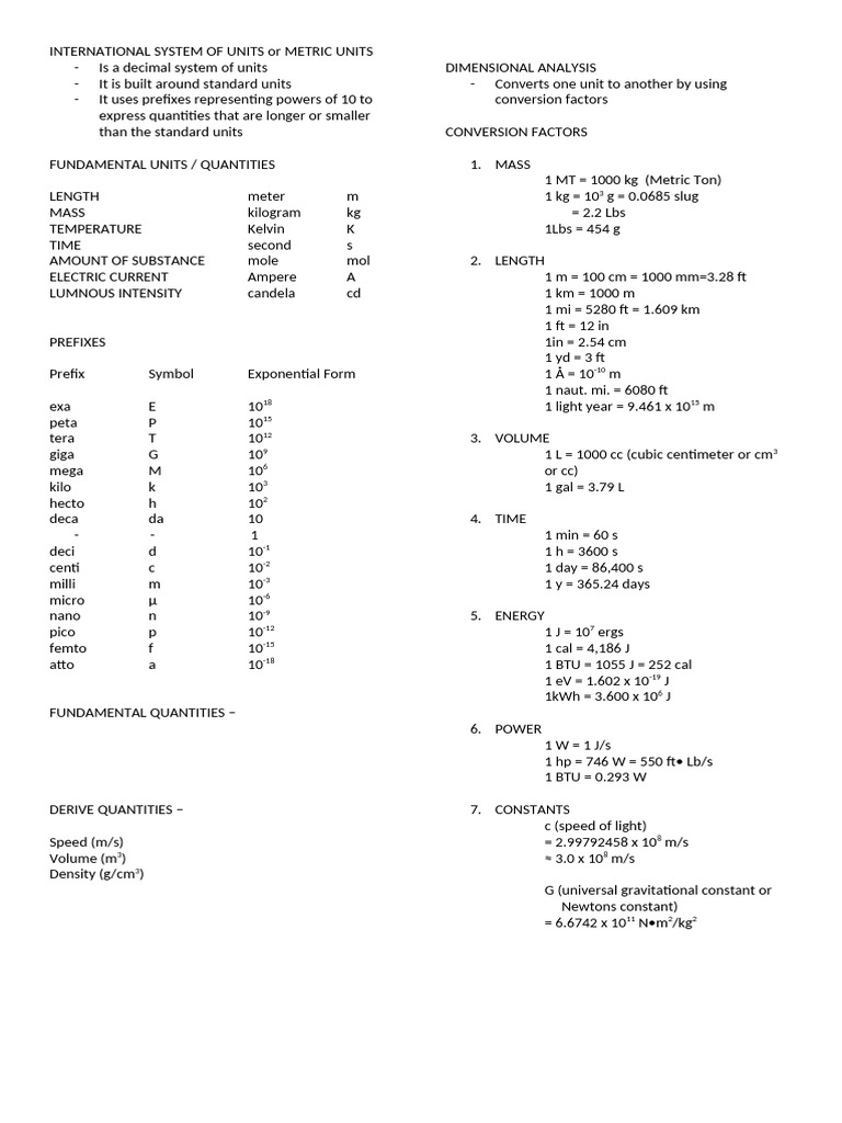 Measurement Lecture in Physics 1 | PDF | International System Of Units ...
