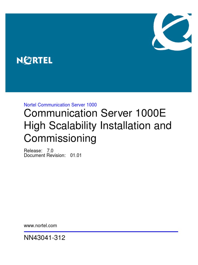 Communication Server 1000E High Scalability Installation and Commissioning | PDF | Session ...