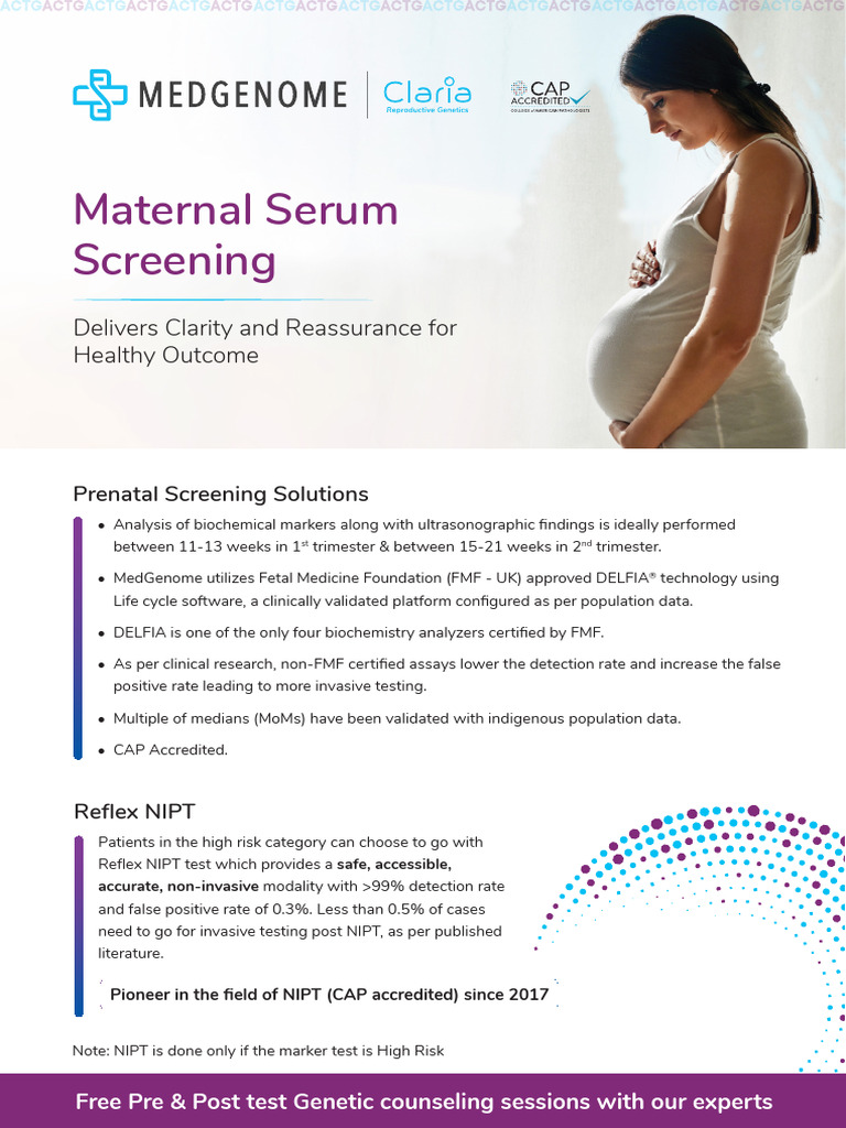 Maternal Serum Screening Overview | PDF | Medical Specialties ...