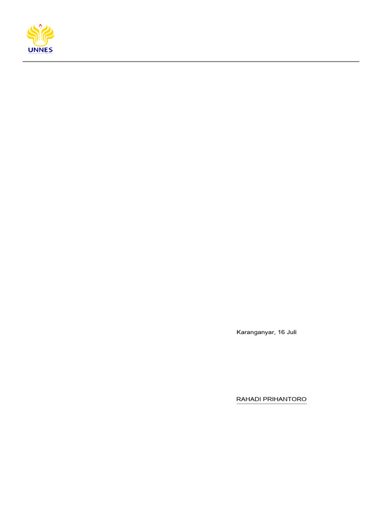 Surat Pernyataan UNNES | PDF