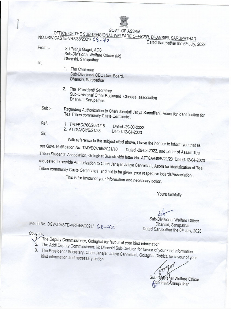 Tea Tribes Certificate | PDF