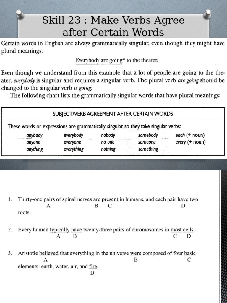 Skill 23 Make Verbs Agree After Certain Words | PDF