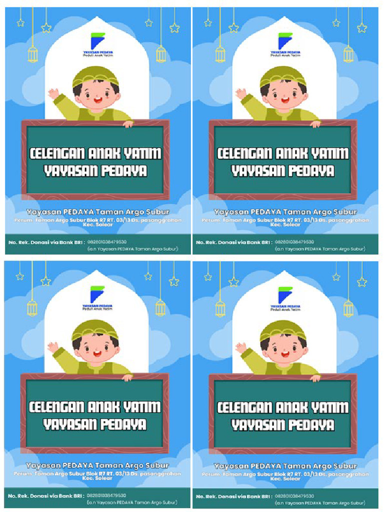 Desain Stiker Celengan PEDAYA | PDF