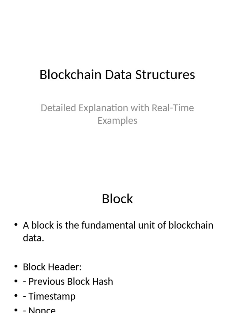 Blockchain Data Structures Detailed | PDF