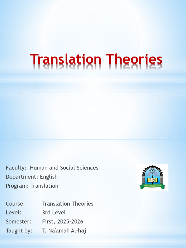 Overview of Translation Theories | PDF | Translations | Human Communication