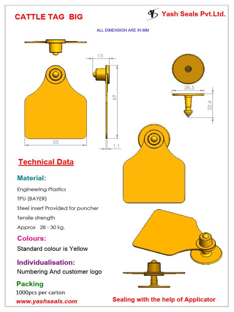 105 - CATTLE TAG BIG FLAP - Specifications | PDF