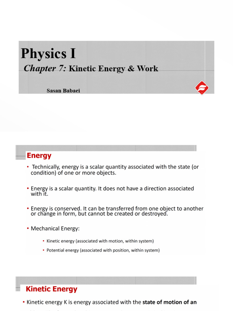 Solution - Physics I - Kinetic Energy Work | PDF