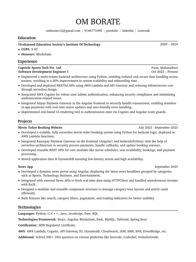 RenderCV EngineeringResumes Theme | PDF | Python (Programming Language ...