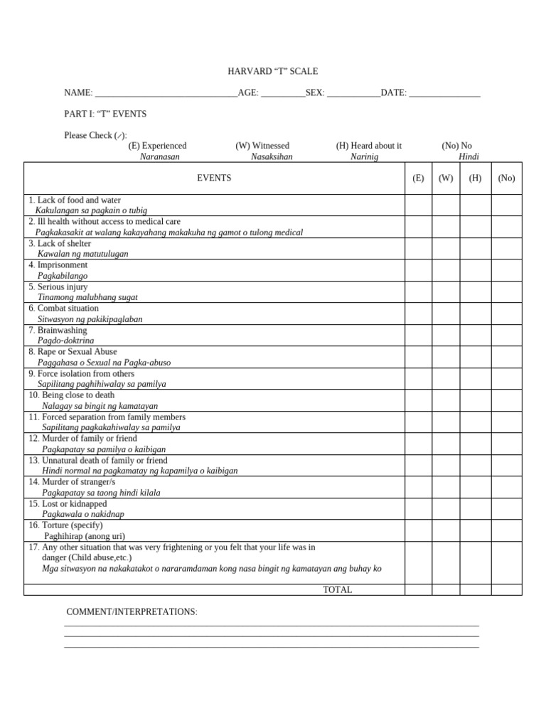Harvard T Scale C | PDF