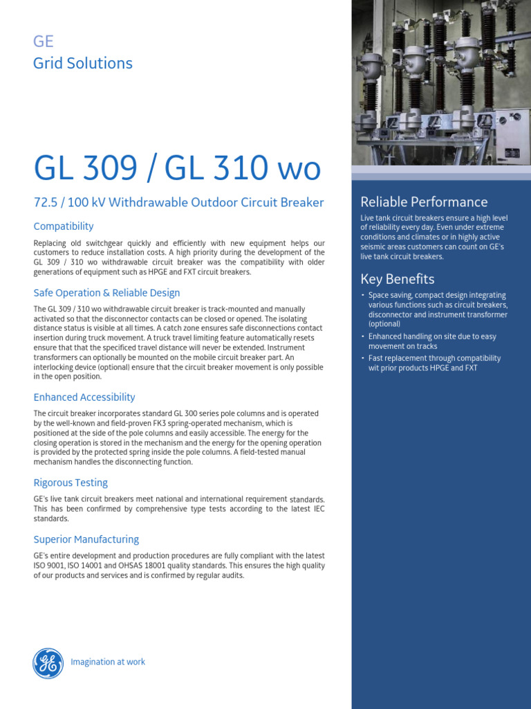 GL 309/310 Withdrawable Circuit Breaker | PDF | Electrical Engineering ...