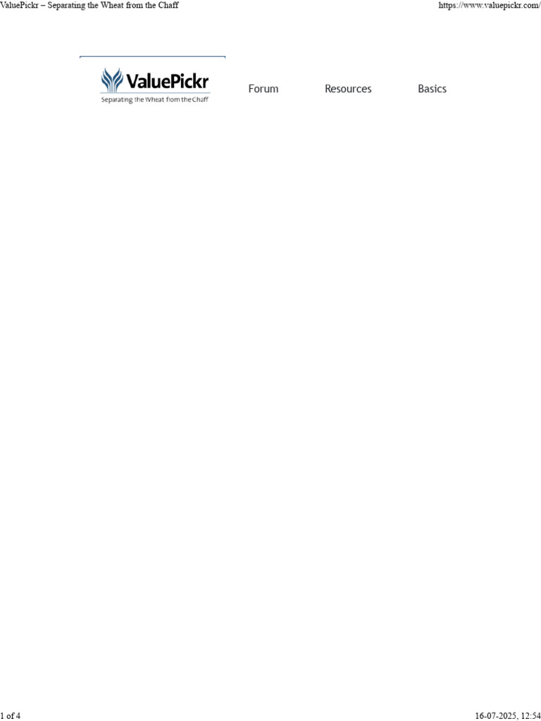 ValuePickr: Insights for Investors | PDF | Investing | Economies