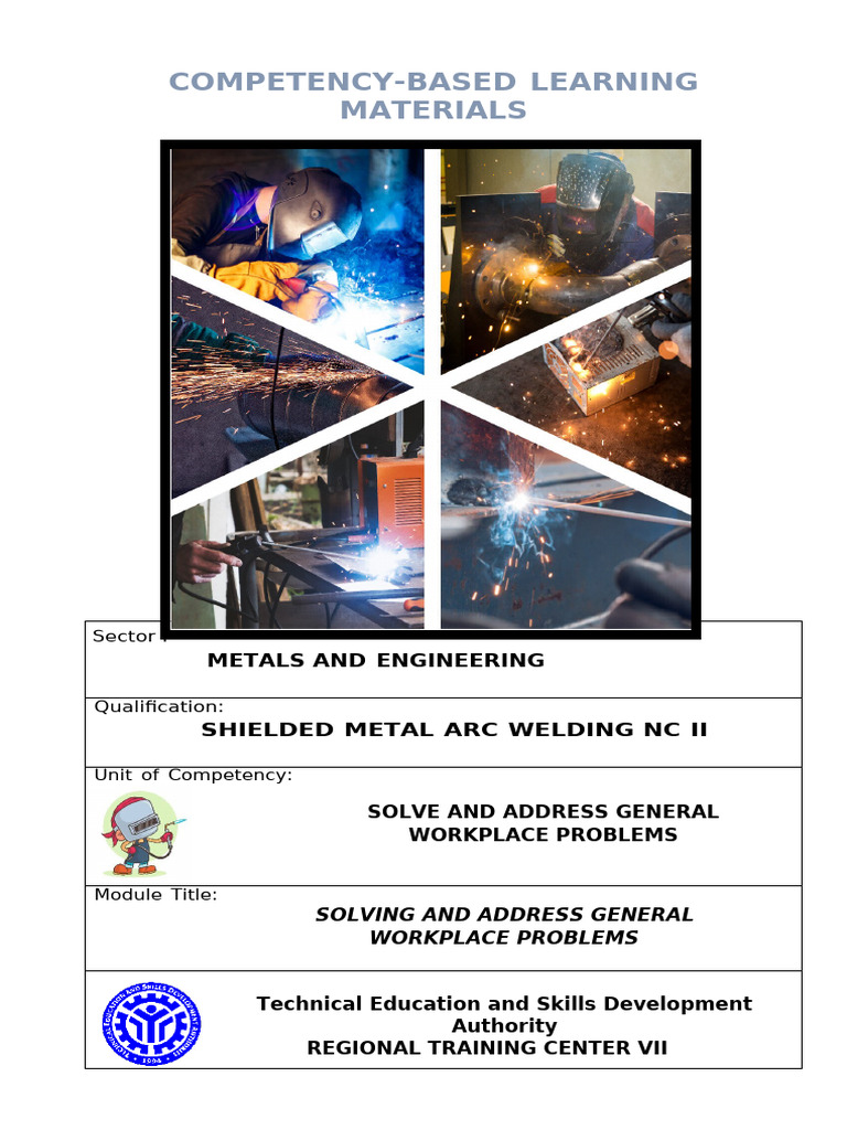 Solve and Address General Workplace problems-SMAW | PDF | Learning | Cognition