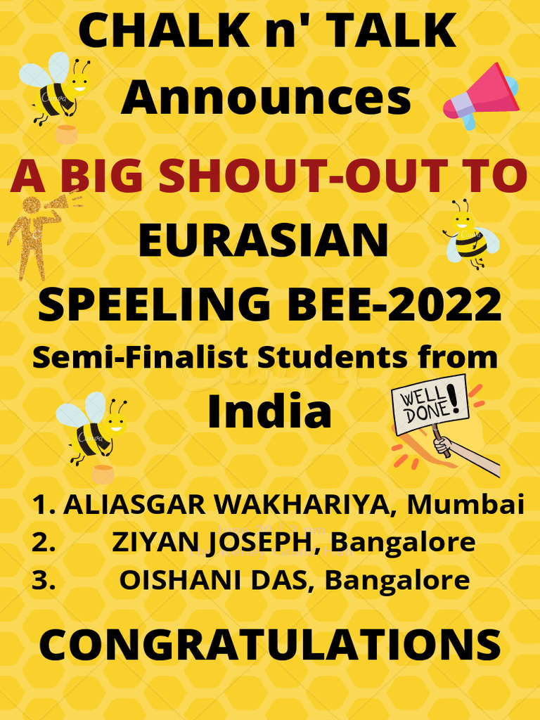 Yellow Black Formal Bee Classroom Event Program | PDF