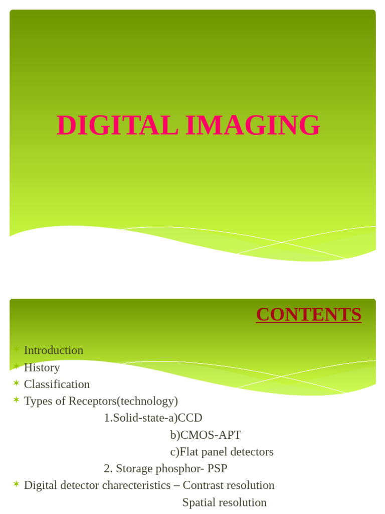 Digital Imaging | PDF | Radiography | Charge Coupled Device