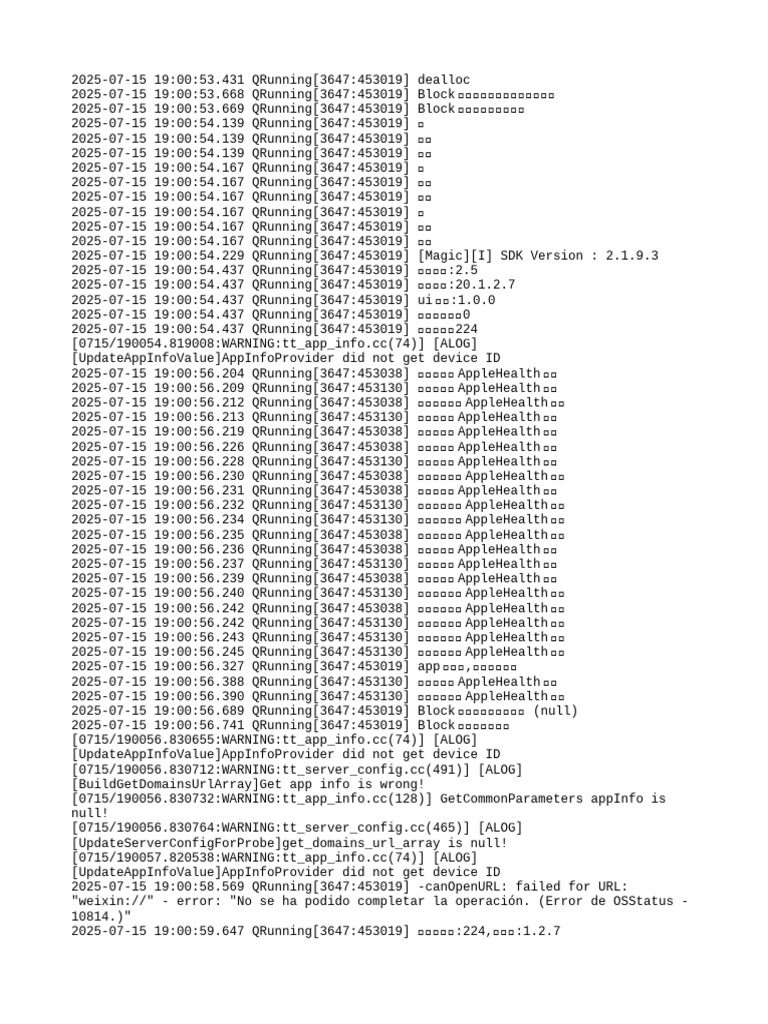JL - Log 2025 07 15 19 00 53 | PDF | Apple Inc. Software | Mobile Software
