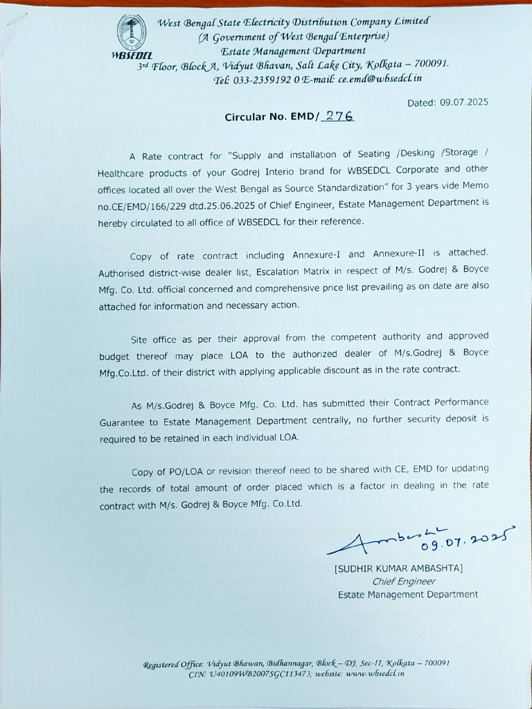 Rate Contract With Godrej For Furniture | PDF | Furniture | Interior Design