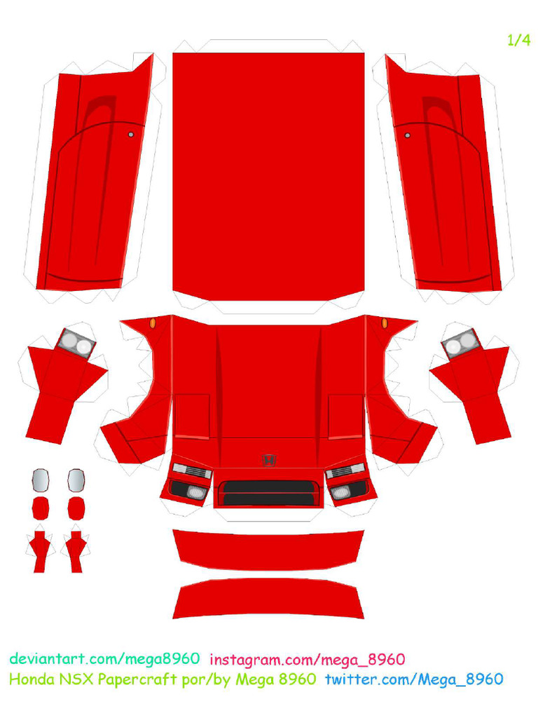 Honda NSX Papercraft - 001 | PDF