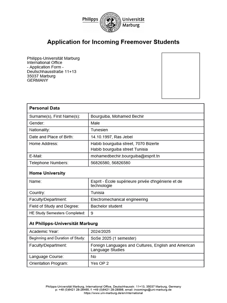 ApplicationForm FreemoverInt in | PDF