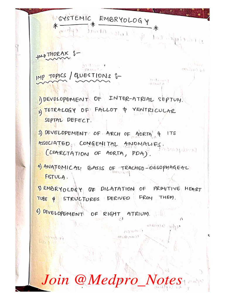 Systemic Embryology | PDF