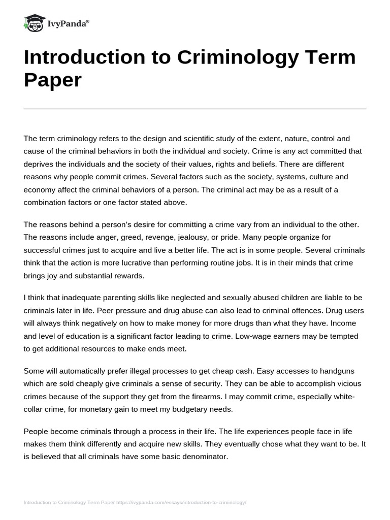 Understanding Criminology: Causes and Solutions | PDF | Crimes | Crime ...