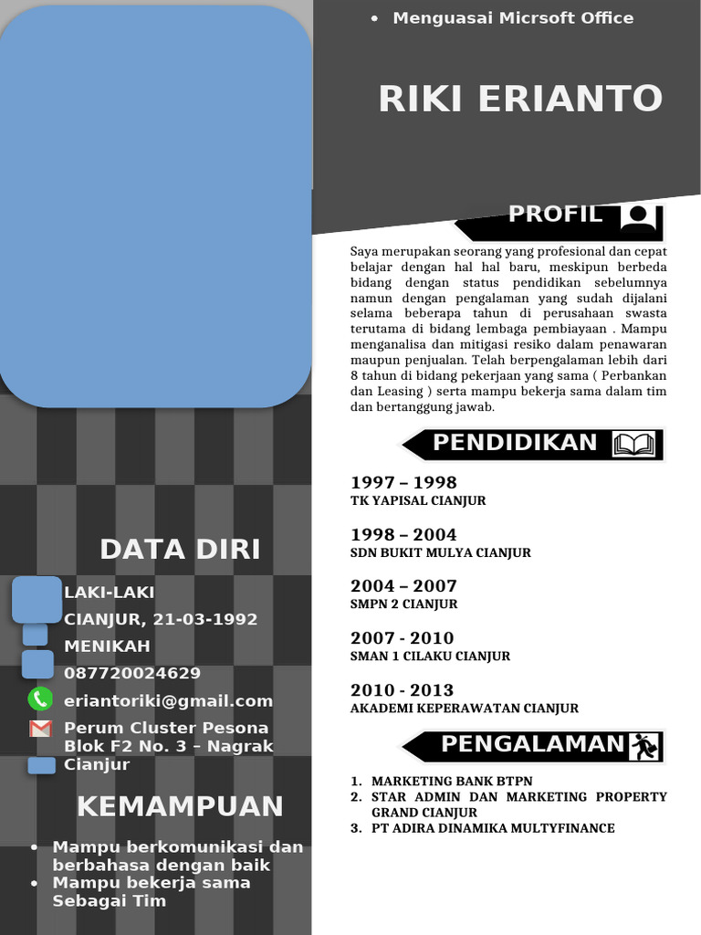 Biodata Riki Erianto | PDF