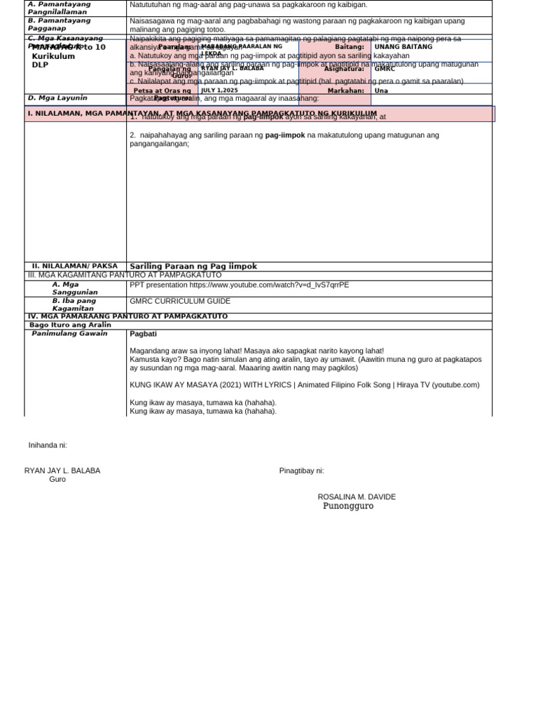G1 Makabansa Q1W3 | PDF