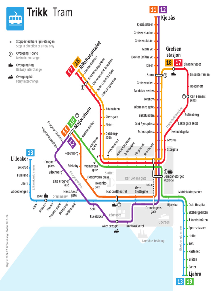 Trikk-Linjekart Oslo Bre | PDF