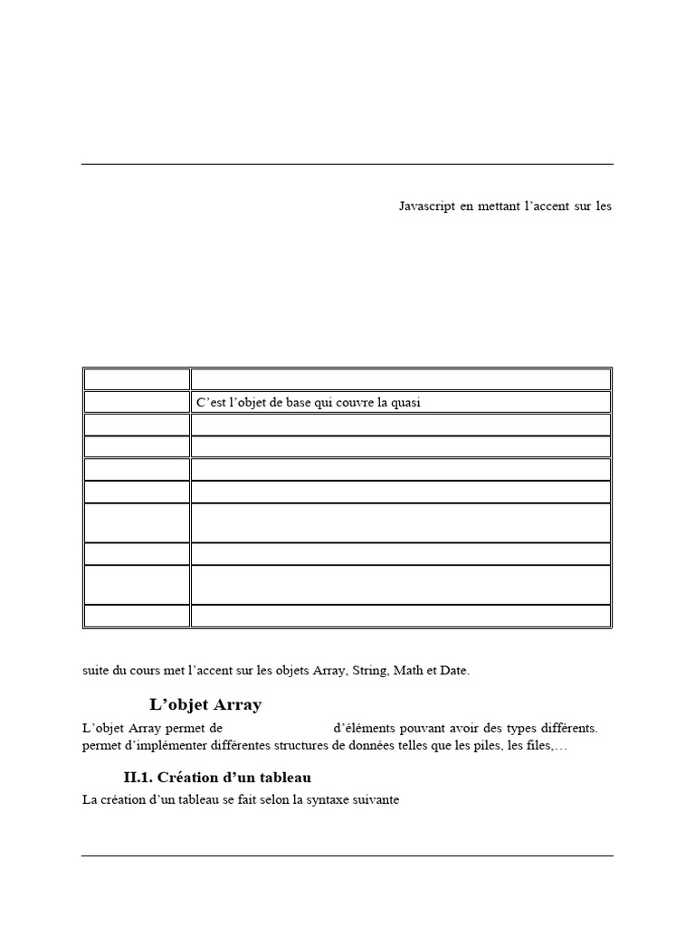 Objets du noyau en JavaScript : Guide complet | PDF | JavaScript ...