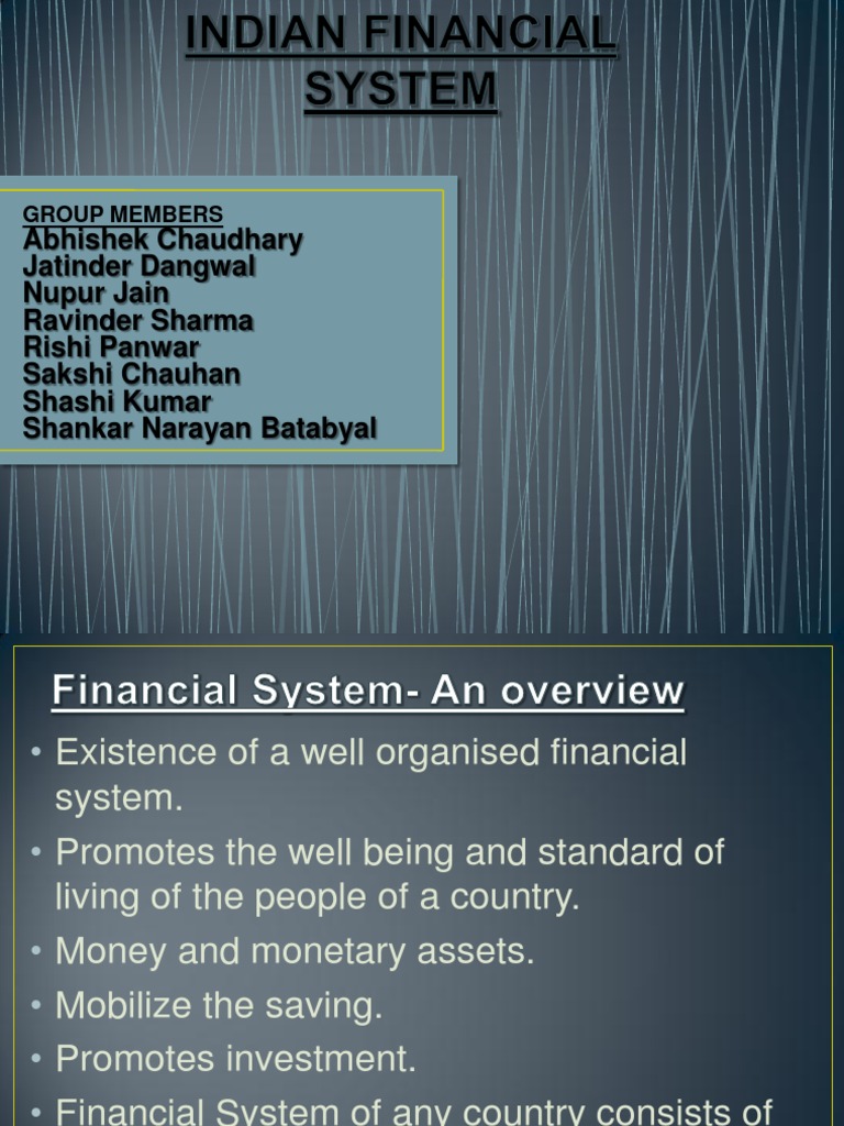 An Overview of the Indian Financial System: Its Evolution, Components ...