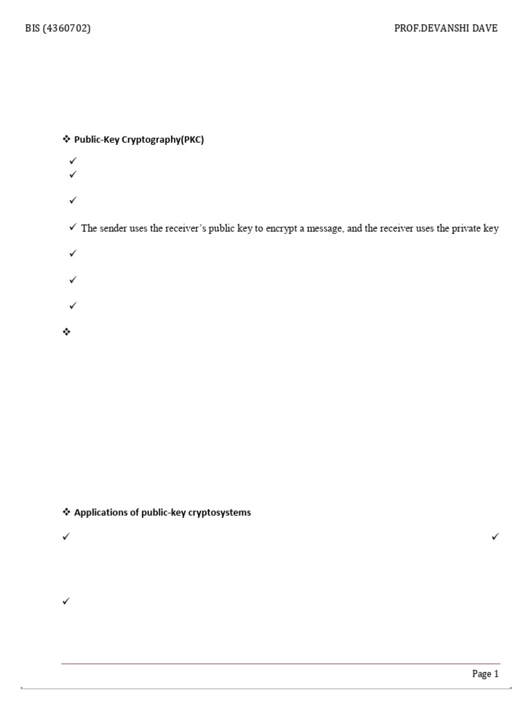 Public Key Cryptography Overview | PDF | Public Key Cryptography | Key ...