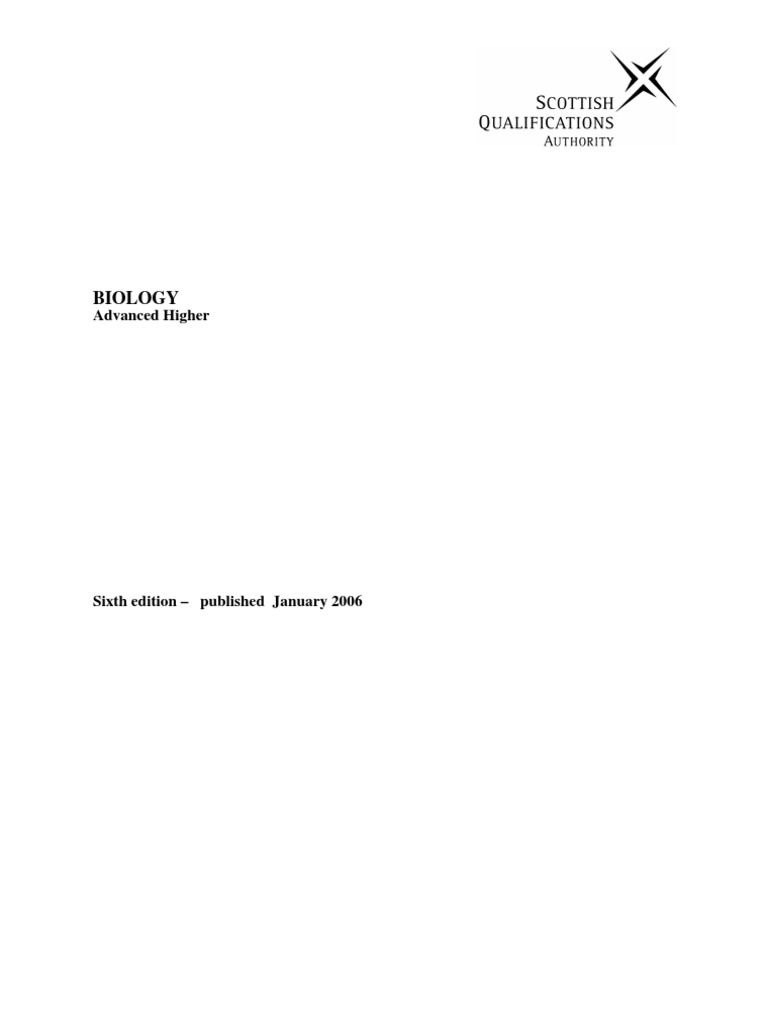 Advanced Higher Biology Syllabus | PDF | Mitosis | Enzyme Inhibitor