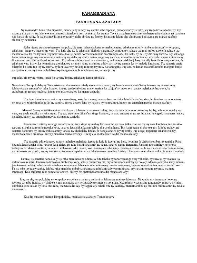 Kabary Fanambadiana | PDF