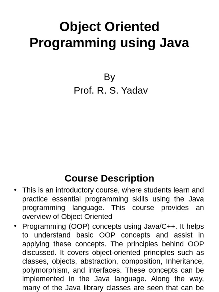 Lecture 01 03 Overview | PDF | Java Virtual Machine | Java (Programming Language)
