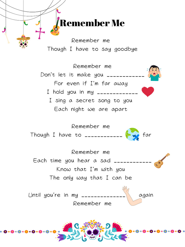 Remember Me: Lyrics Analysis | PDF