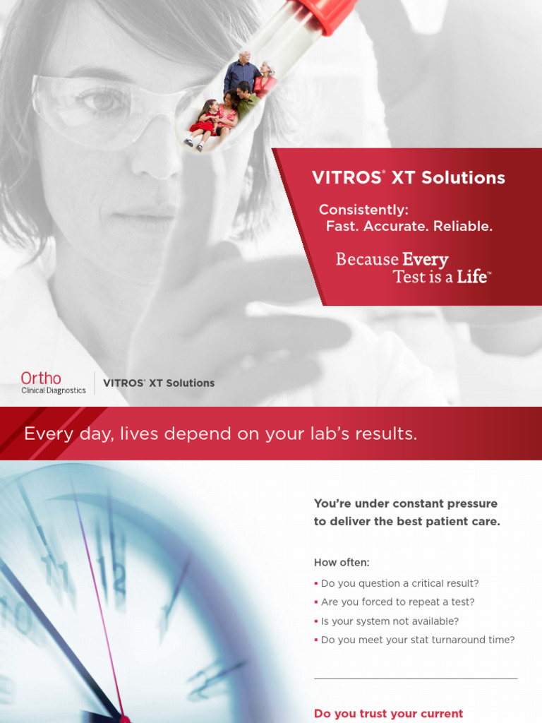 Brochure VITROS XT Solutions EMEA | PDF | Medical Laboratory | Medical ...