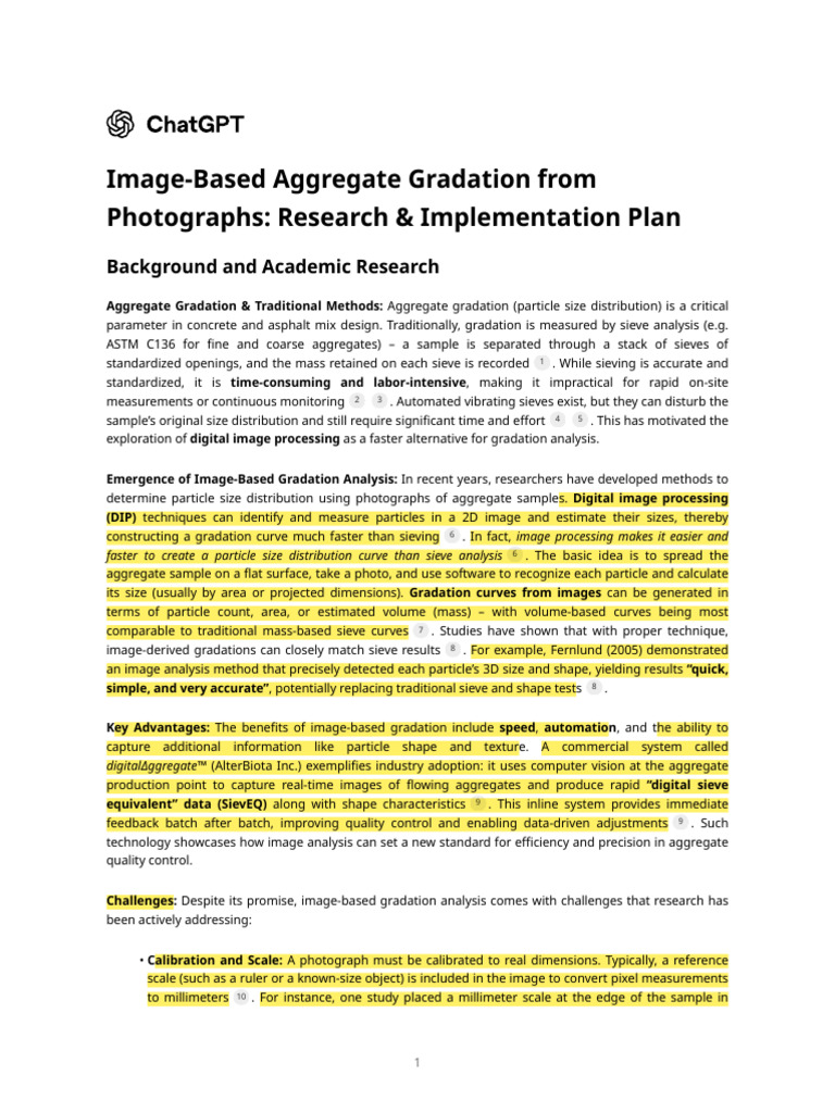 Image-Based Aggregate Gradation From Photographs - Research ...
