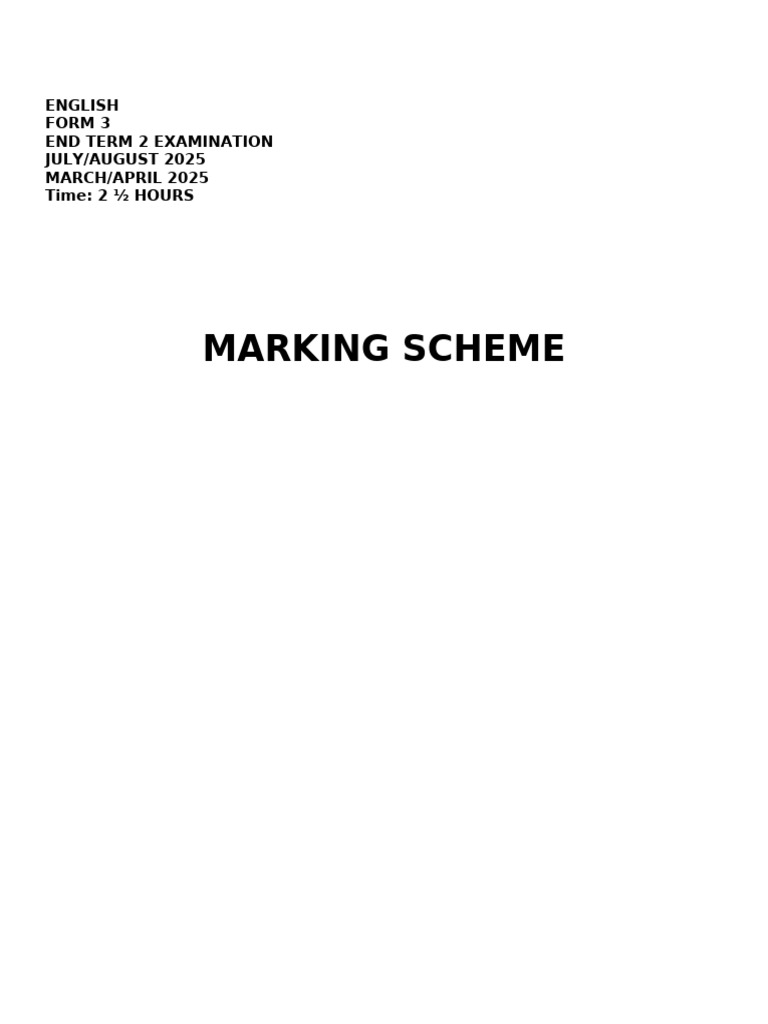 English f3 Pp3 Ms | PDF